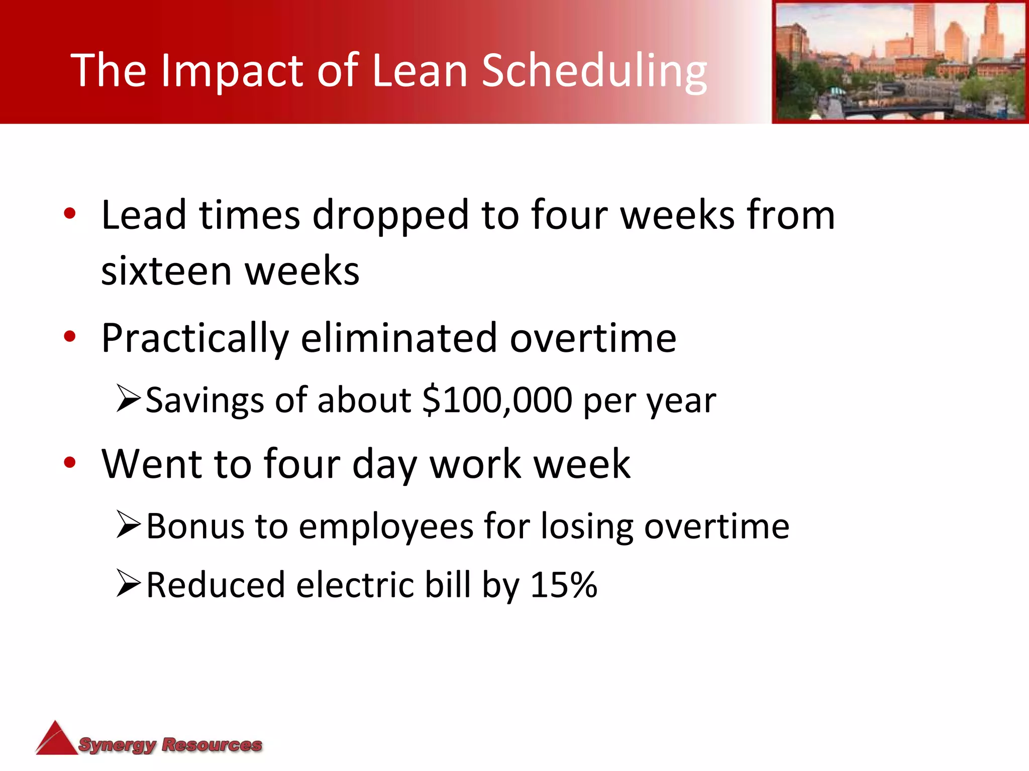 Lean Scheduling and Theory of Constraints | PPT