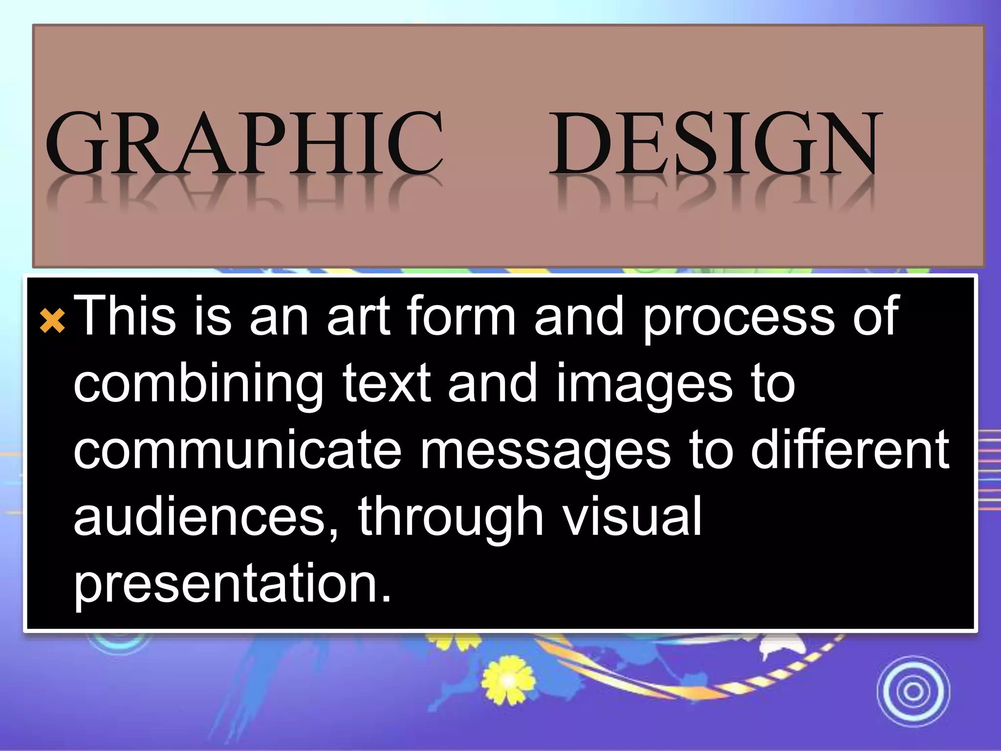 Graphic Design ( a Full leson, activities and quiz) | PPTX