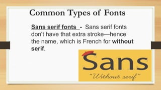 GRAPHIC DESIGN.pptx Graphic Designing, Typography and Colors, Common ...