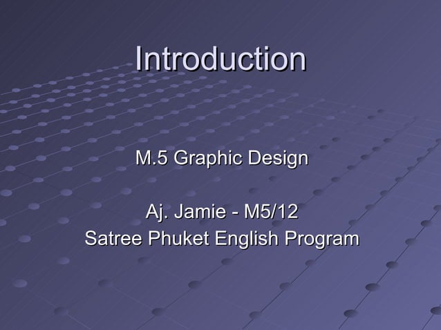 M5 - Graphic Design - Introduction | PPT