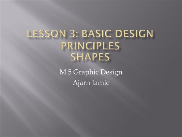 Graphic Design Lesson 3 | PPT
