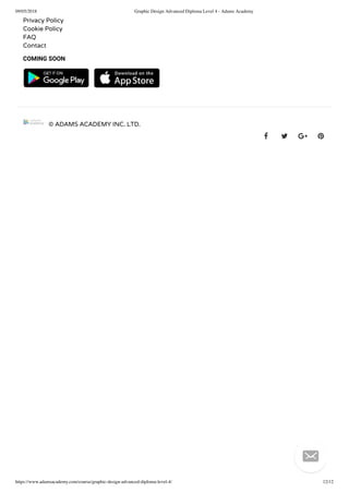 Graphic design advanced diploma level 4 - Adams Academy | PDF