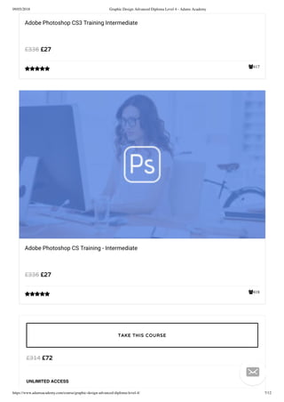 Graphic design advanced diploma level 4 - Adams Academy | PDF