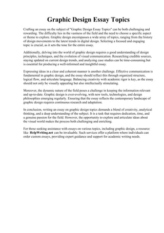 Graphic Design Essay Topics.pdf