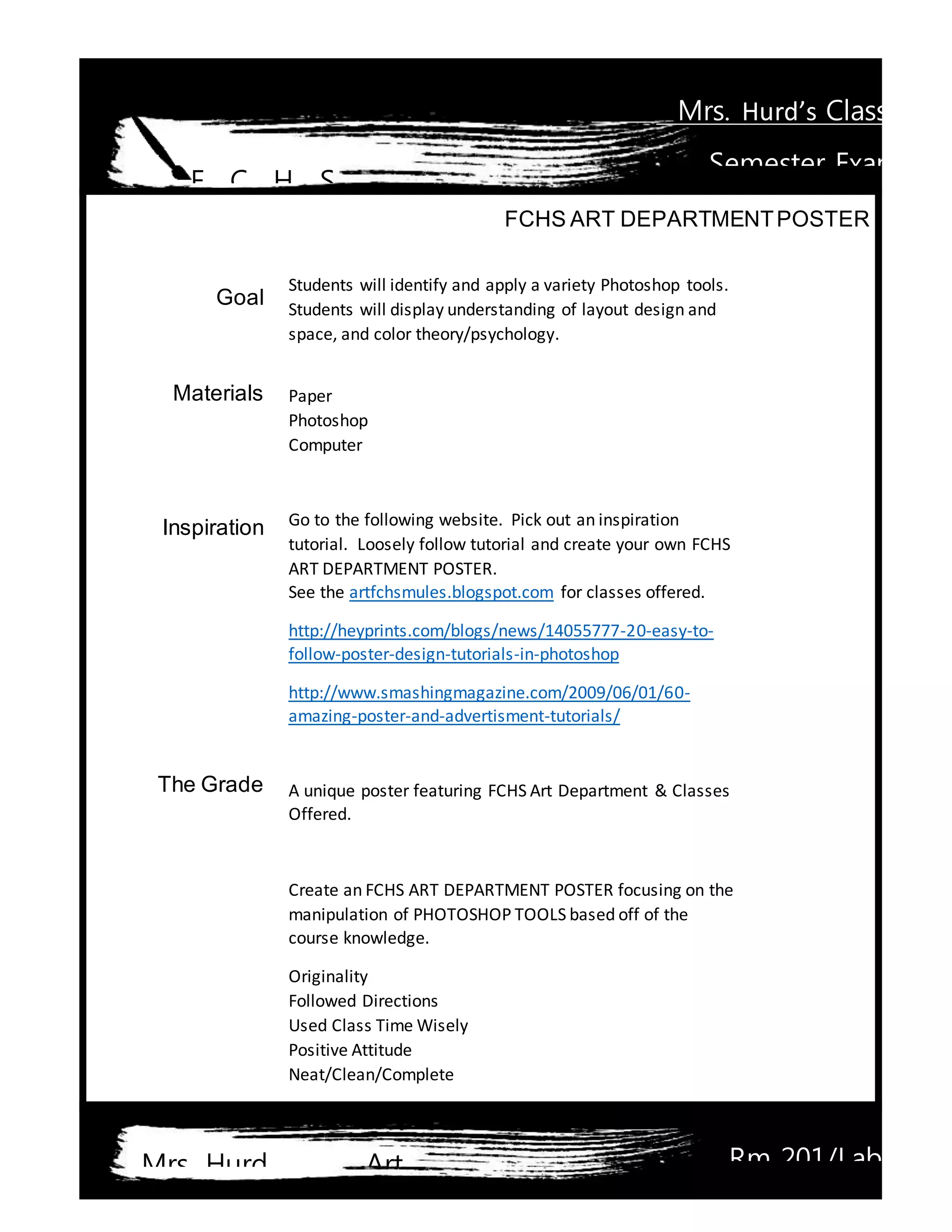 Graphic design exam | DOCX