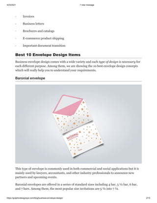 Business envelope design | PDF