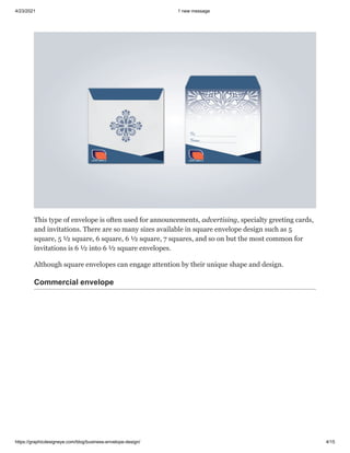 Business envelope design | PDF