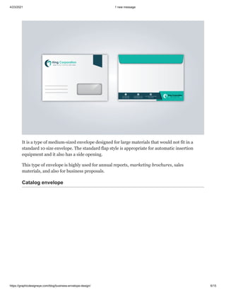 Business envelope design | PDF