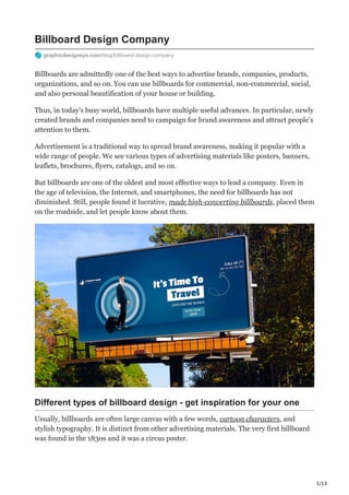 Billboard design company | PDF