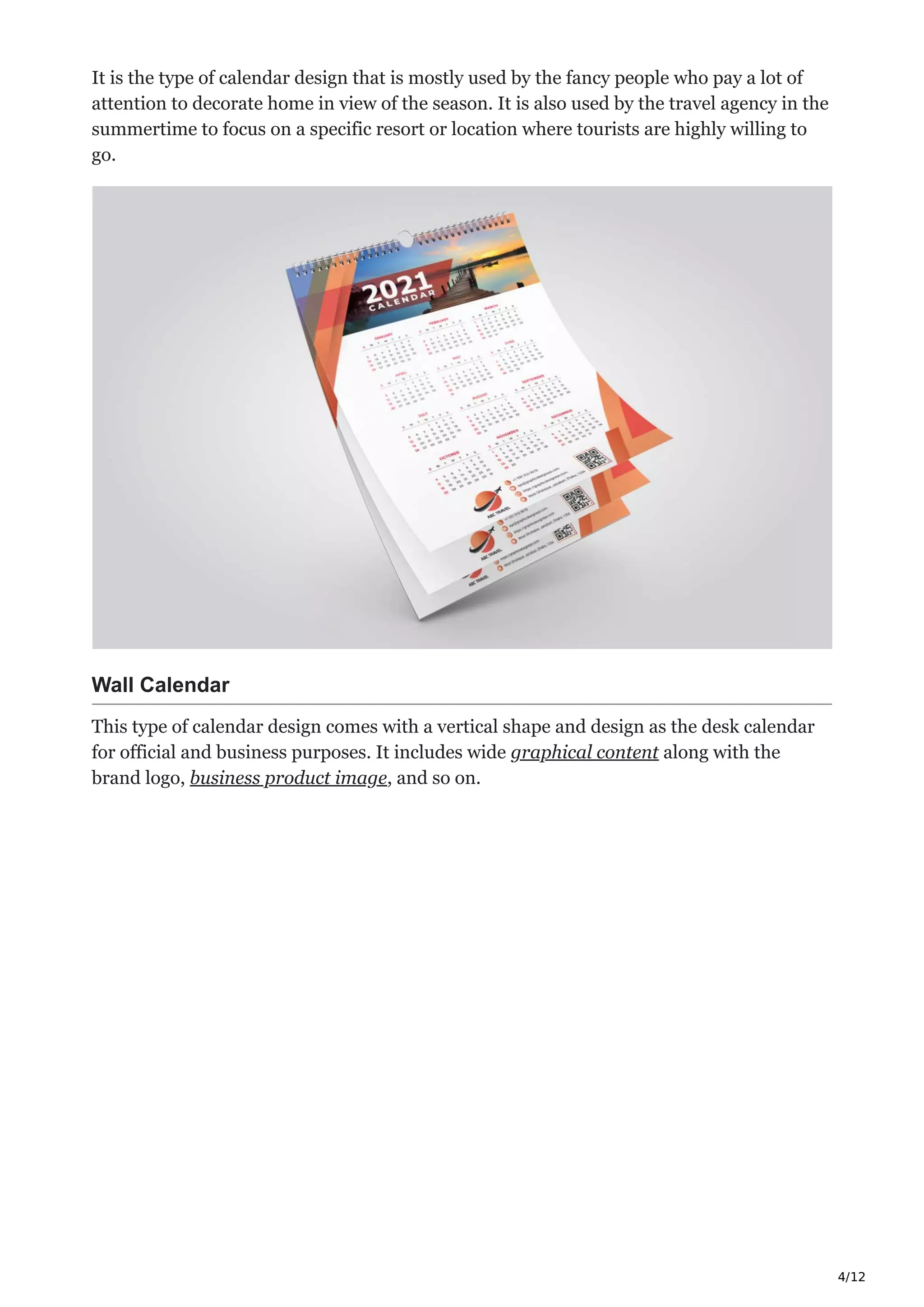 Best calendar design | PDF