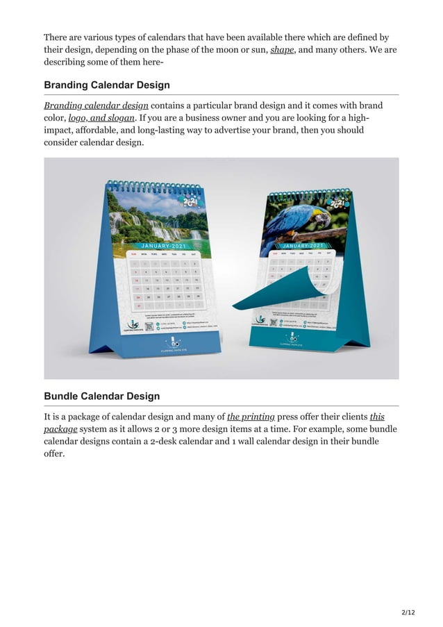 Best calendar design | PDF
