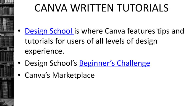 Graphic design for libraries (canva) | PPT