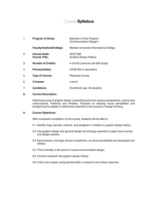 Course Outline | PDF