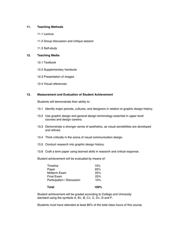 Course Outline | PDF