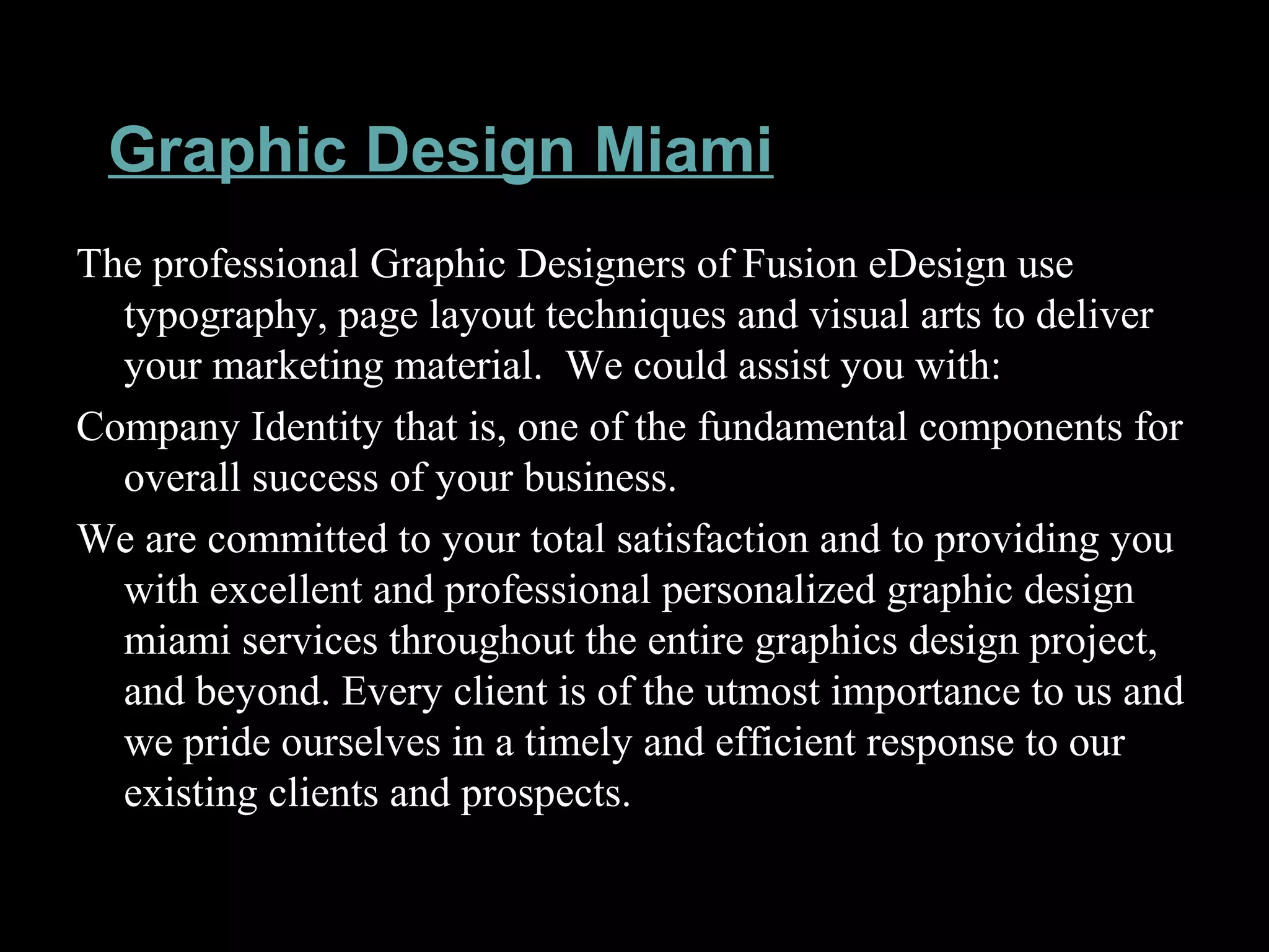 Graphic Design Miami | PPT