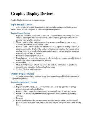 Graphic display devices | PDF