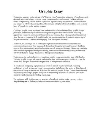 Graphic Essay | PDF