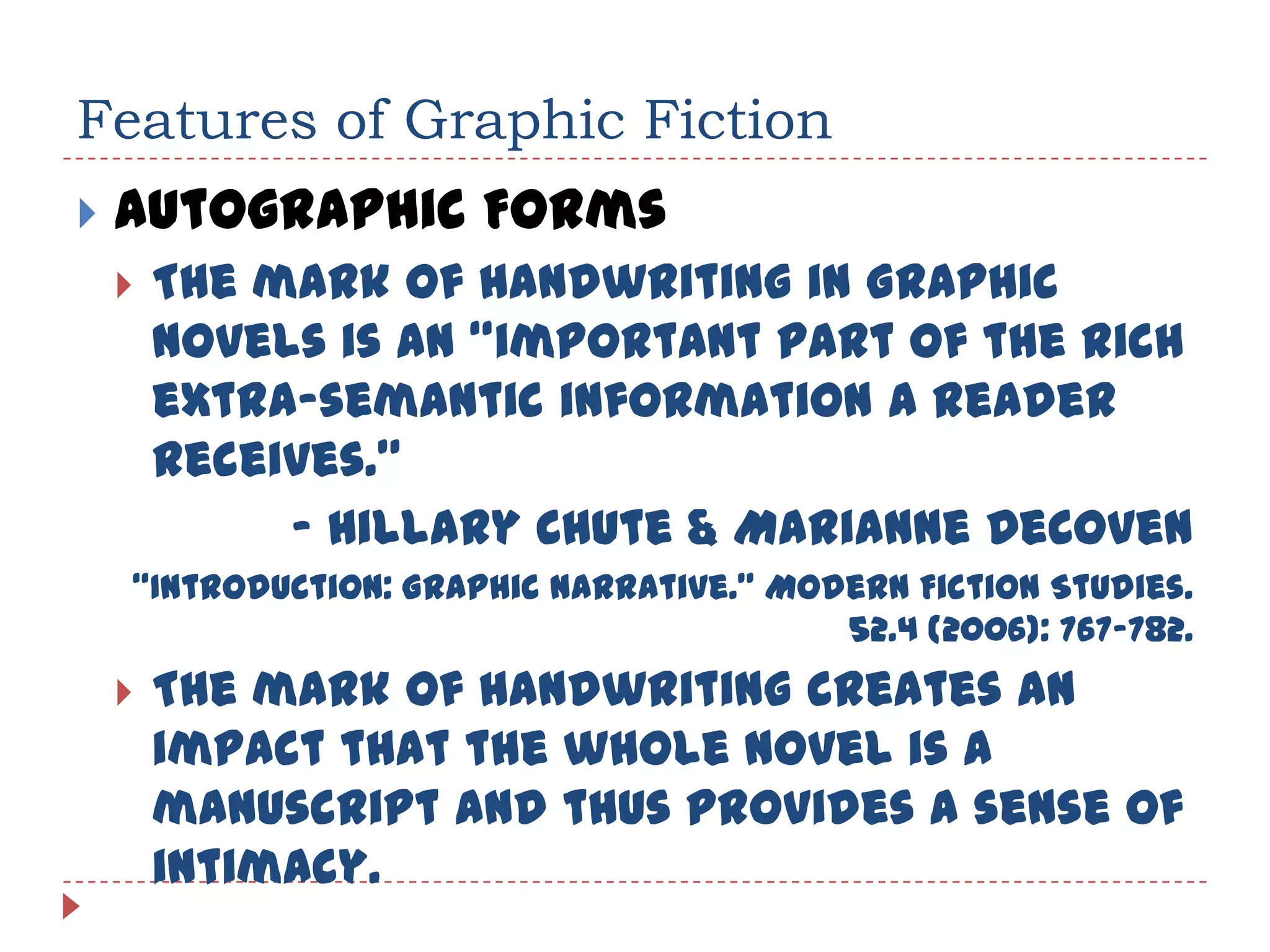 Graphic fiction | PPTX