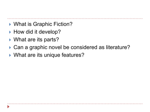 Graphic fiction | PPTX | Comics and Graphic Novels | Books and Literature