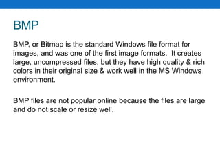 Graphic file types | PPTX | Computing | Technology & Computing