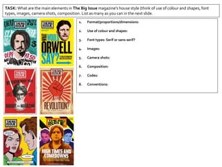 Graphic media language house style analysis example | PPT