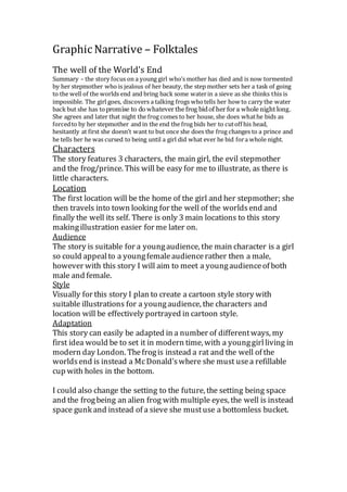 Graphic narrative – folktales | DOCX | Fantasy | Genres