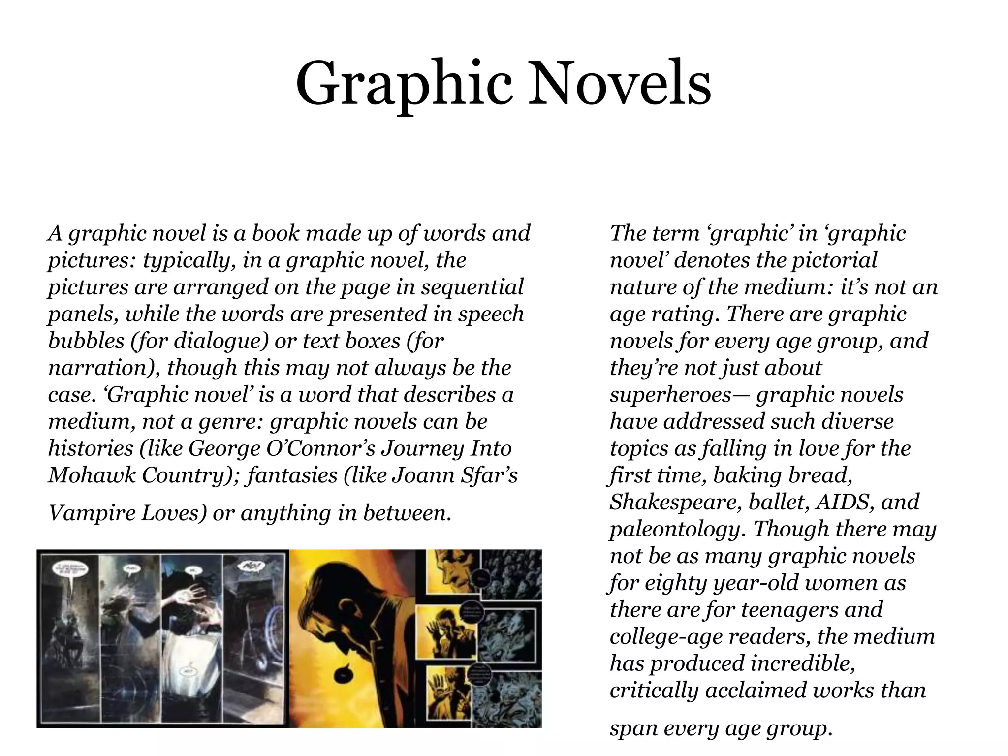 Graphic narrative task 1 | PPTX