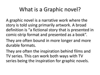 Graphic novel & children's books research | PPTX