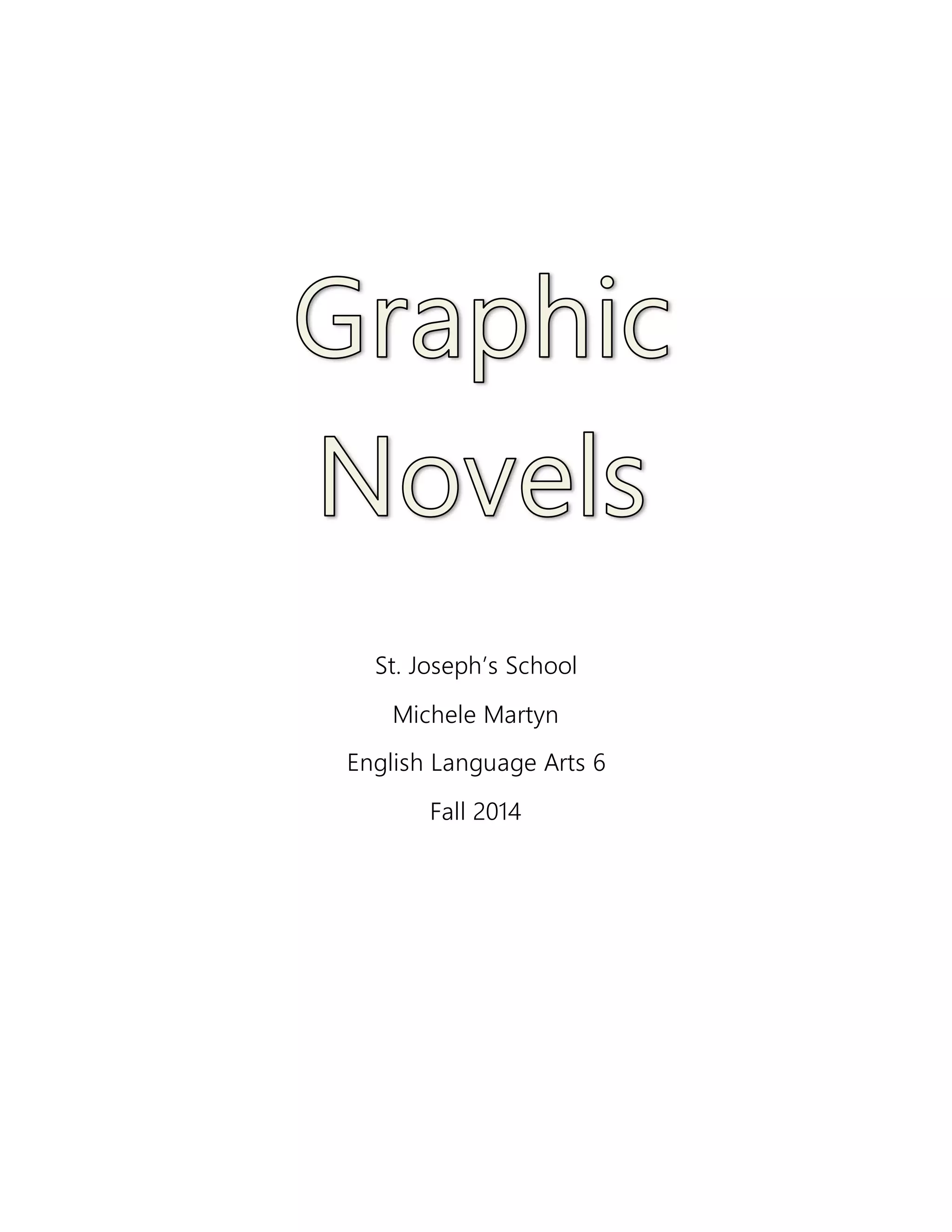 Graphic novel unit plan | DOCX