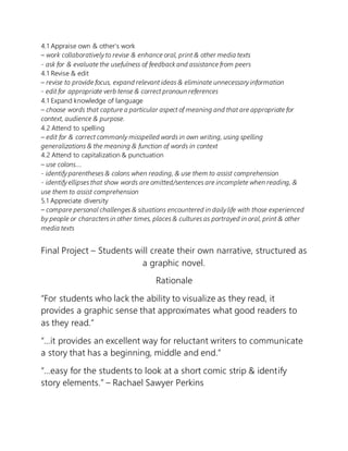 Graphic novel unit plan | DOCX