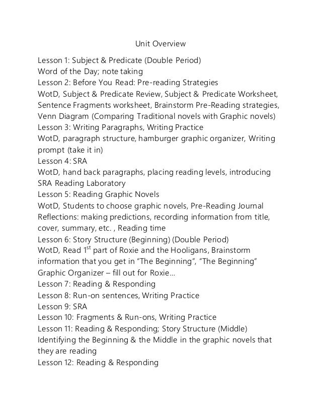 Novel speak unit plan - dropeditor