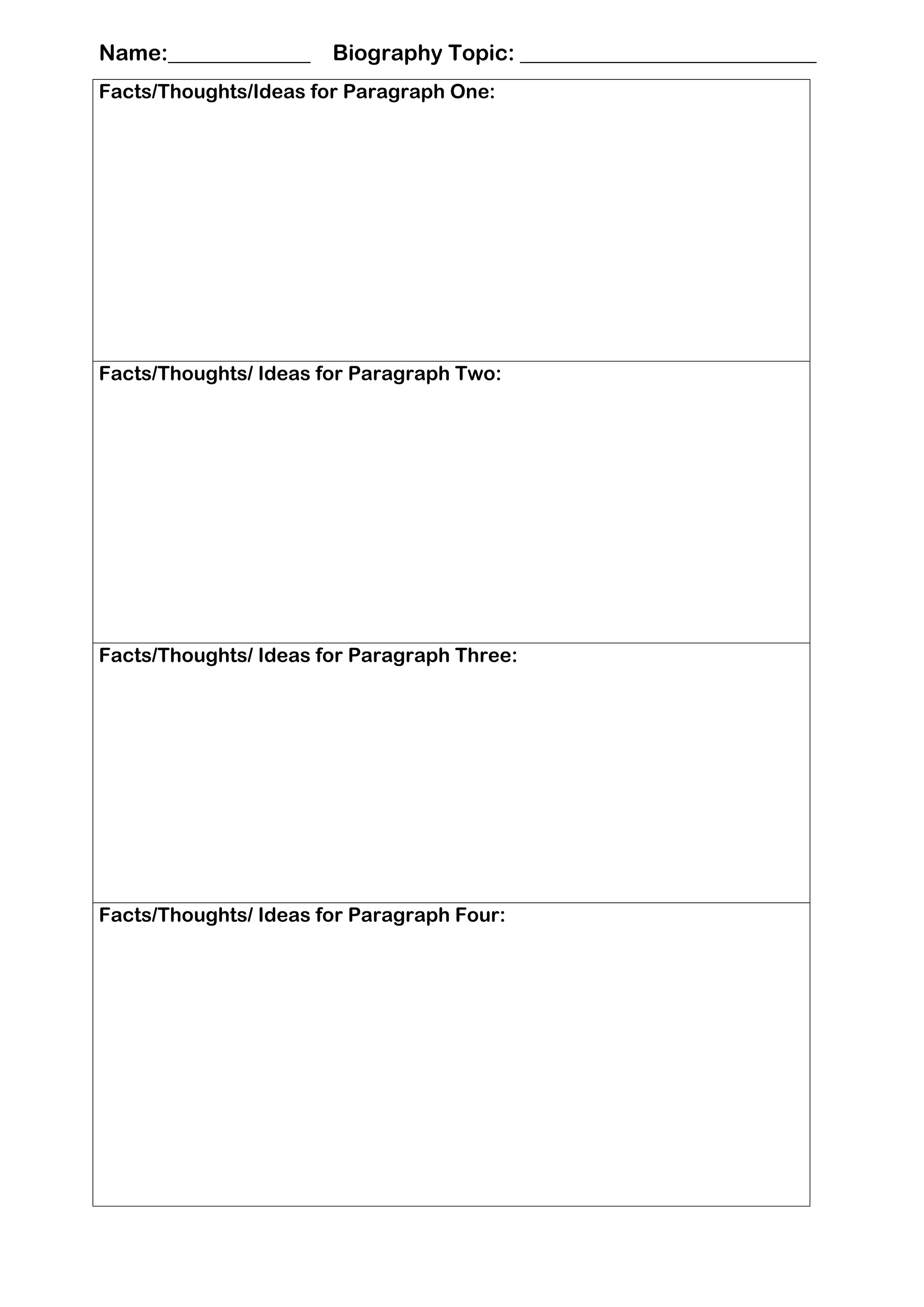 Graphic organizer biography | PDF