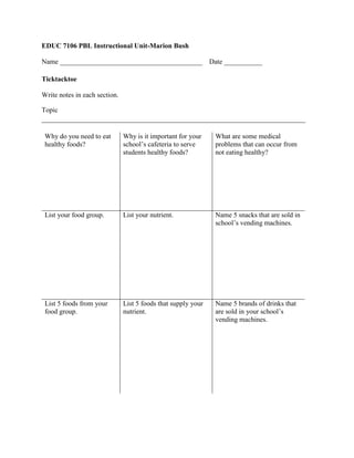 Graphic organizer lesson b | PDF