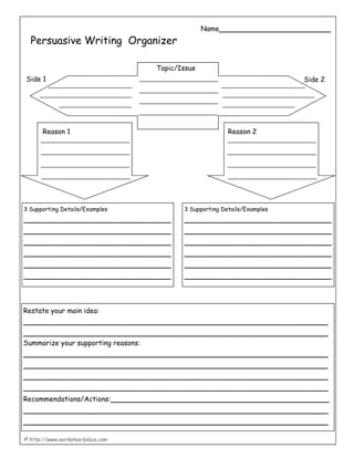 Graphic organizer persuasive | PDF