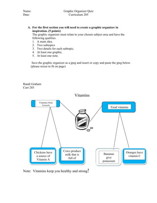 Graphic Organizers Application Quiz | DOC