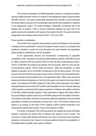 GRAPHIC QUARTZ-FELDSPAR INTERGROWTHS IN PEGMATITES: DIFFUSION AND ...