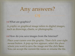 Grade 8, Lesson 3: Graphics | PPTX