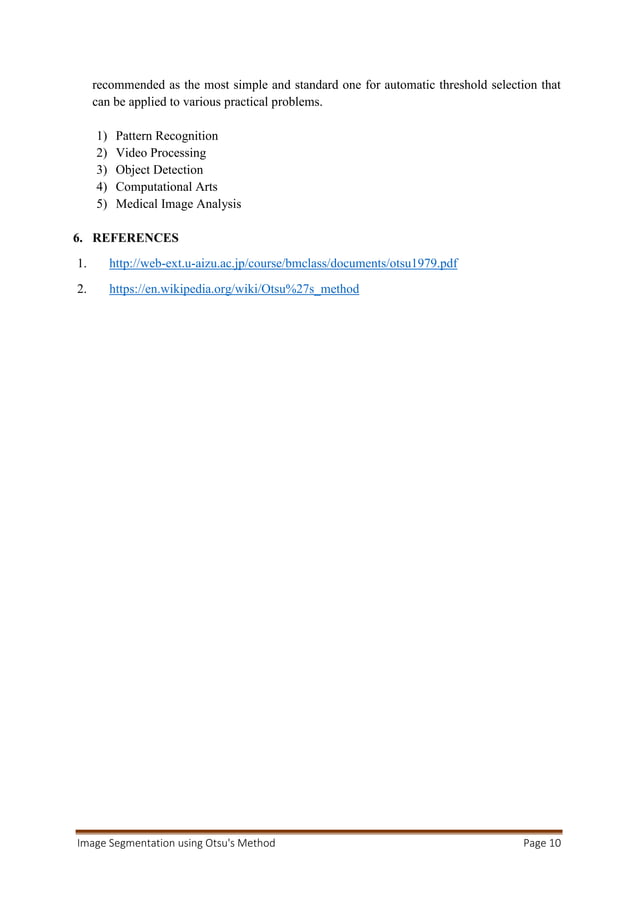 Image Segmentation using Otsu's Method - Computer Graphics (UCS505 ...