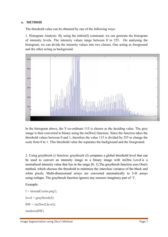 Image Segmentation using Otsu's Method - Computer Graphics (UCS505 ...