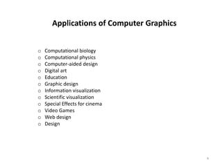 Overview of Computer Graphics | PPTX | Graphics Software | Computer ...