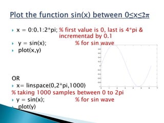 graphs plotting in MATLAB | PPTX