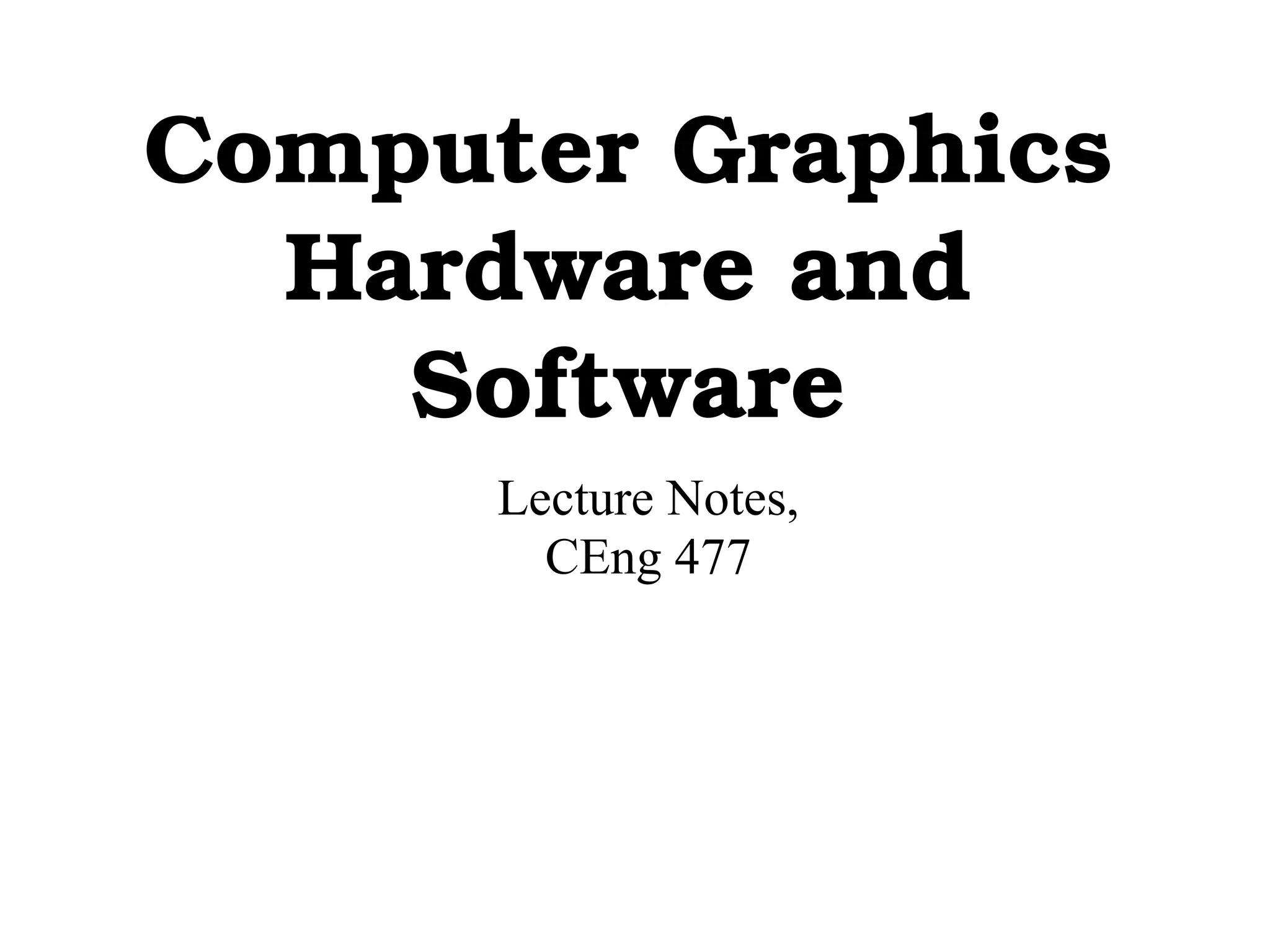 Graphics display-devicesmod-1 | PPT