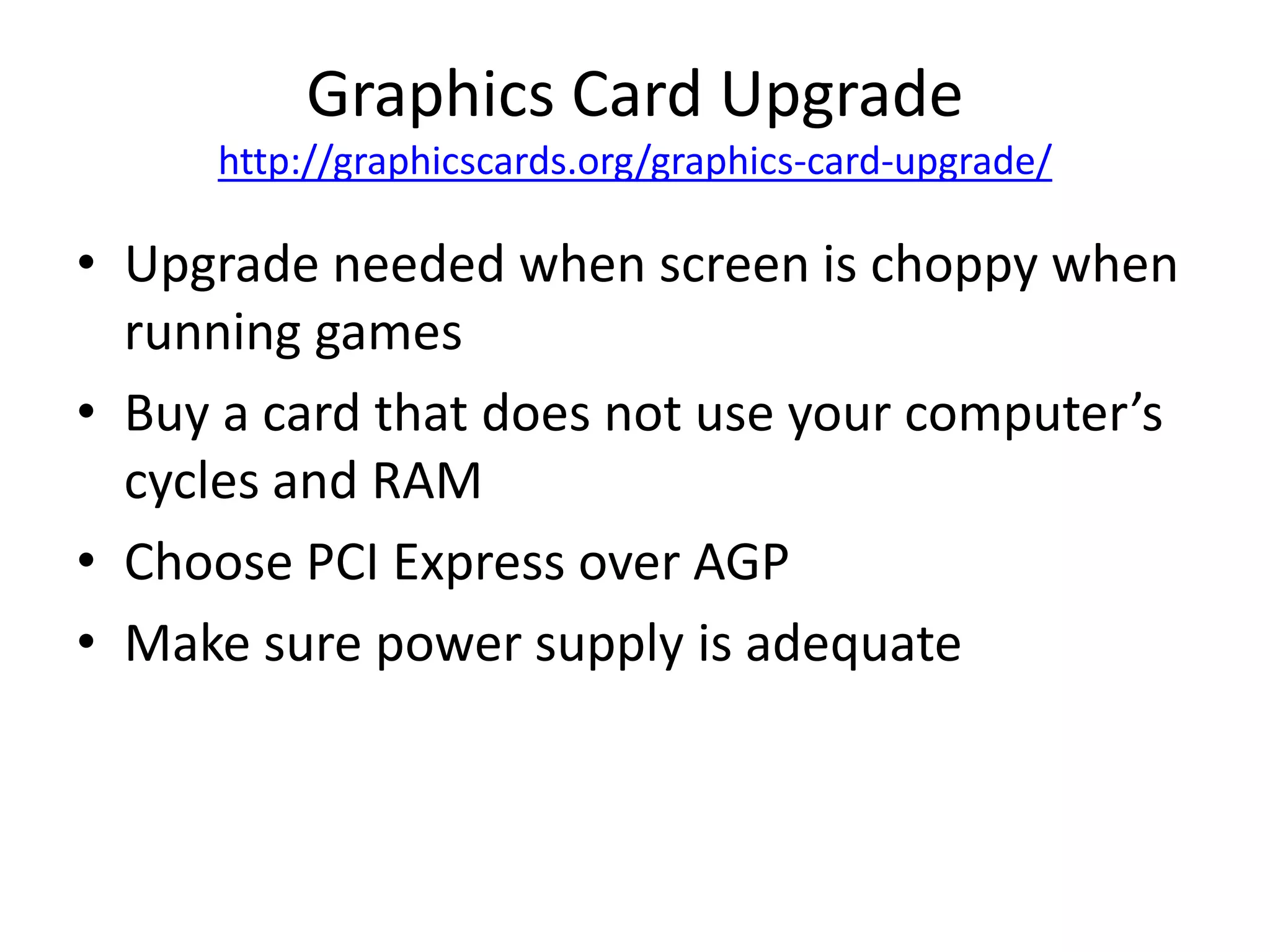 Graphics card upgrade | PPTX