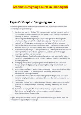 Graphics Designing Course in Chandigarh.pdf | Graphics Software ...