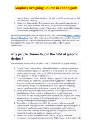 Graphics Designing Course in Chandigarh.pdf | Graphics Software | Computer Software and Applications
