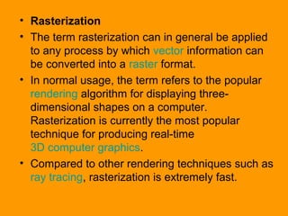 Computer Graphics display technologies(Computer graphics tutorials) | PPT