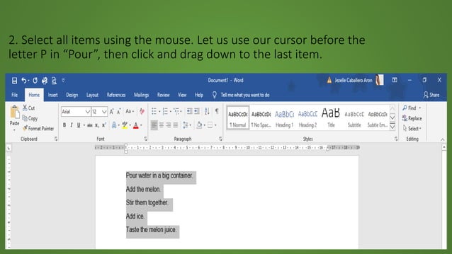 Computer 3 Graphics Formatting Bullets And Numbering Pptx Desktop