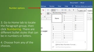 COMPUTER 3 Graphics, Formatting, Bullets and Numbering | PPTX