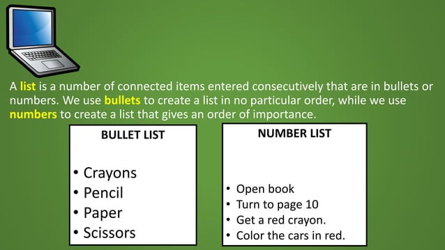 COMPUTER 3 Graphics, Formatting, Bullets and Numbering | PPTX | Desktop Publishing | Computer ...