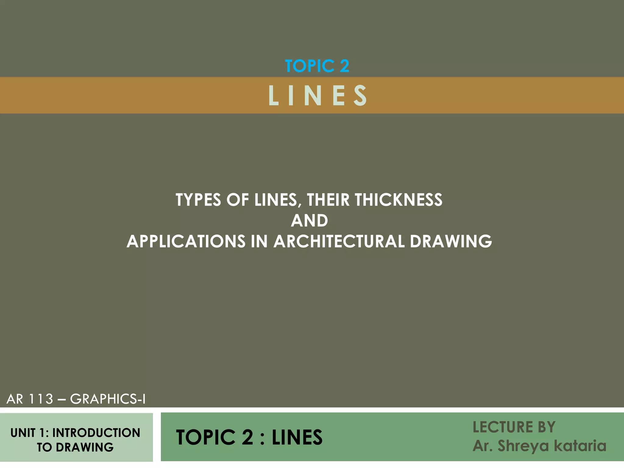 TYPES OF LINES - Graphics I | PDF